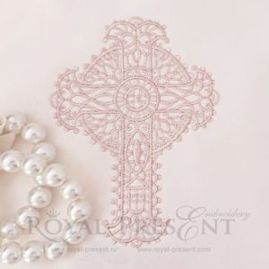 Machine Embroidery Design Ornate Cross| Royal Present Embroidery