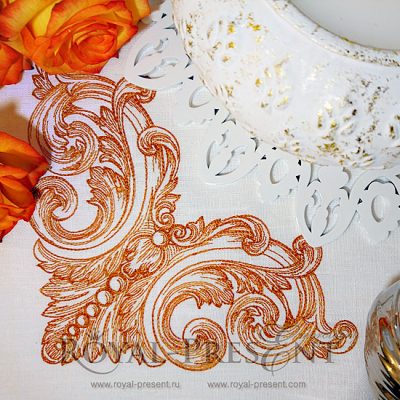 Machine Embroidery Design Decoration corner| Royal Present Embroidery