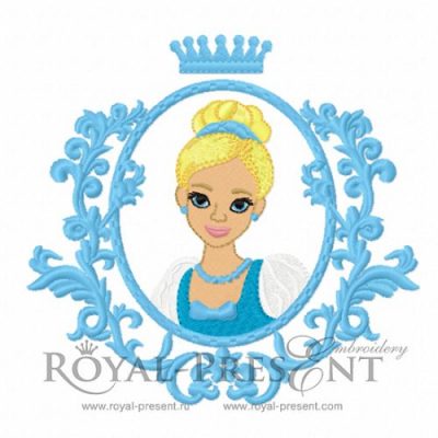 Machine Embroidery Design Princess Cinderella| Royal Present Embroidery