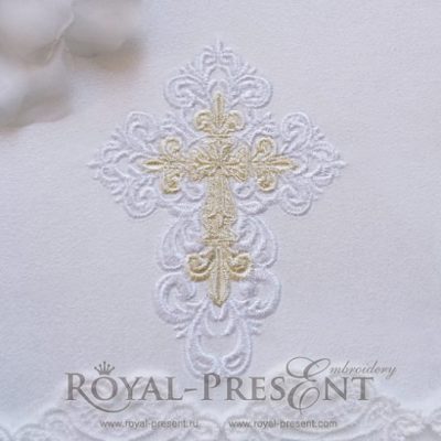 Machine Embroidery Design Ornamental Cross| Royal Present Embroidery