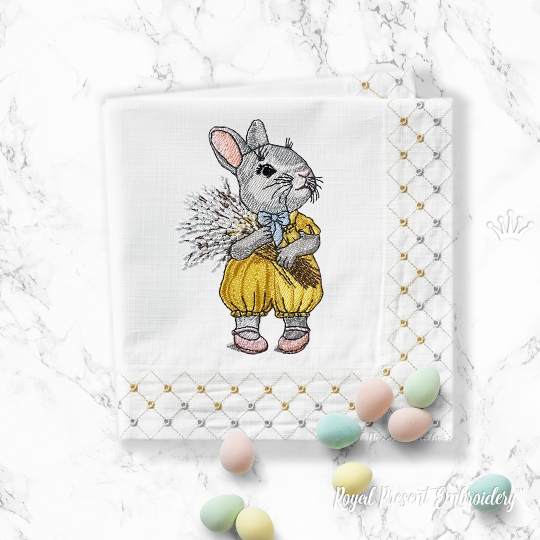 Easter bunny machine embroidery designs| Royal Present Embroidery