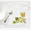 Corner Embroidery Design Hop and barley | Royal Present Embroidery