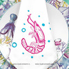 Shrimp Free Machine Embroidery Design - 3 sizes | Royal Present Embroidery