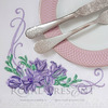 Machine Embroidery Design Purple Freesia Corner | Royal Present Embroidery