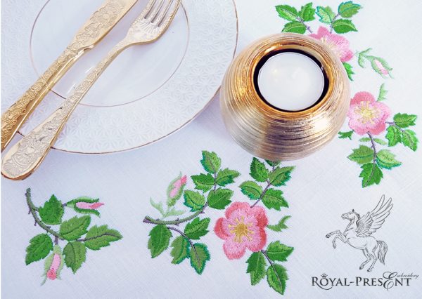 Machine Embroidery Designs Beautiful Roses Eglantine| Royal Present ...