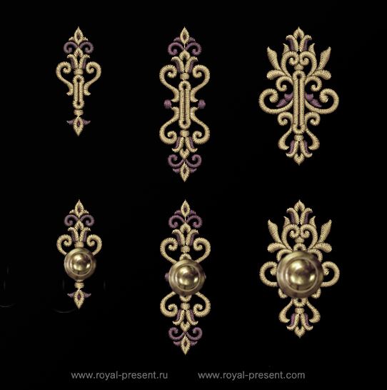 Set of buttonholes Machine Embroidery Designs| Royal Present Embroidery