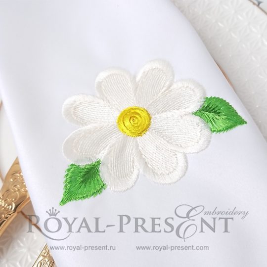 Free Machine Embroidery Design Daisy| Royal Present Embroidery