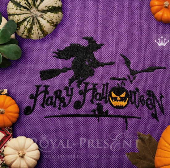 Halloween Witch Machine Embroidery Design| Royal Present Embroidery