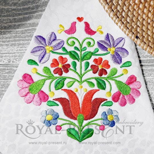 Kalocsai Machine Embroidery Design – 2 sizes| Royal Present Embroidery