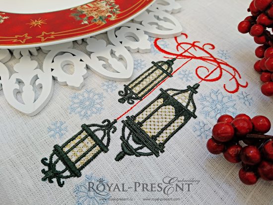 Machine Embroidery Design Christmas lanterns – 4 sizes| Royal Present ...