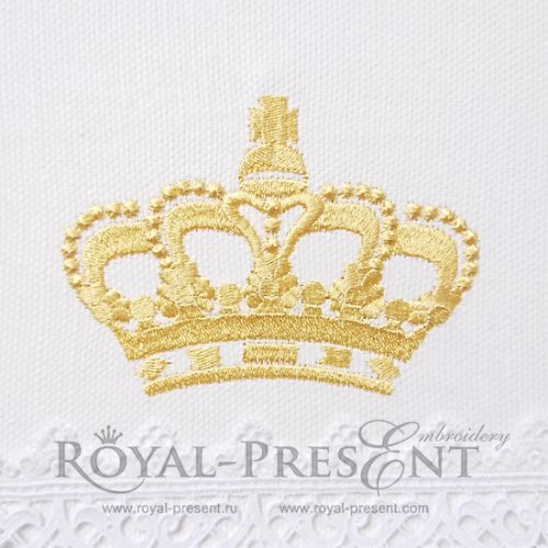 Gold Crown Machine Embroidery Design| Royal Present Embroidery