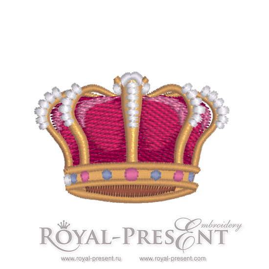 Machine embroidery design Crown| Royal Present Embroidery
