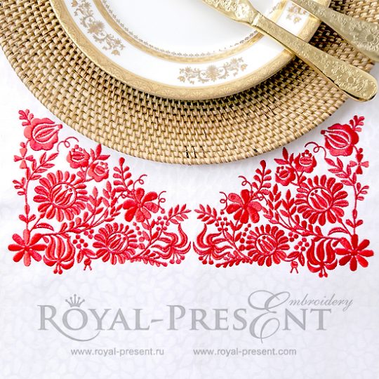 Machine Embroidery Design Red Hungarian folk art – 2 sizes| Royal ...