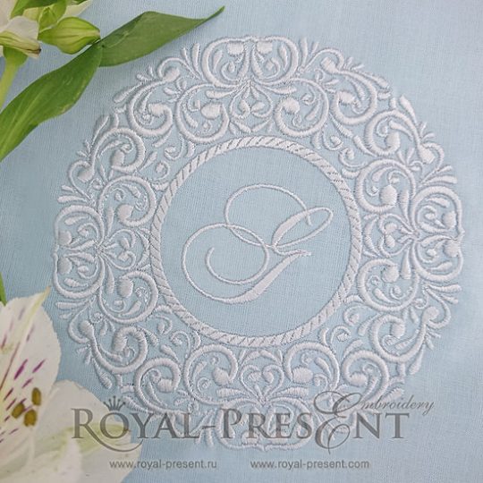 Machine Embroidery Design Round floral frame – 3 sizes| Royal Present ...