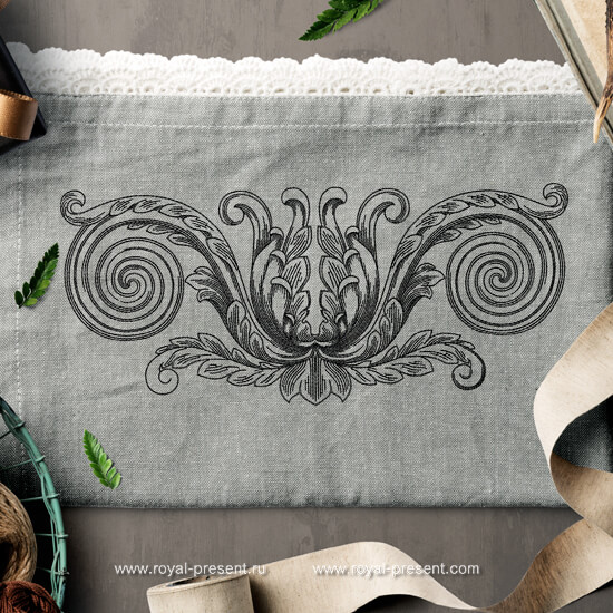 Machine Embroidery Design Vintage design element – 3 sizes| Royal ...