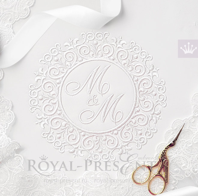 Machine Embroidery Design Wedding Frame| Royal Present Embroidery