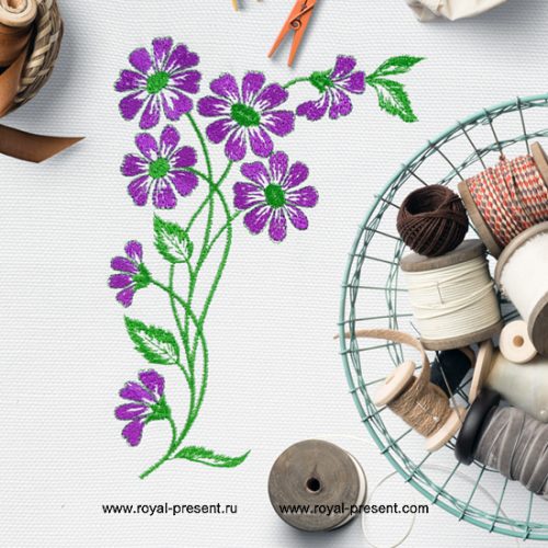 Machine Embroidery Design Wildflowers| Royal Present Embroidery