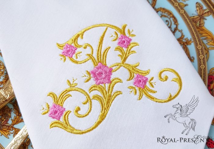 Machine Embroidery Monogram Fonts| Royal Present Embroidery