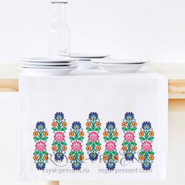 Polish floral vertical border machine embroidery design| Royal Present ...