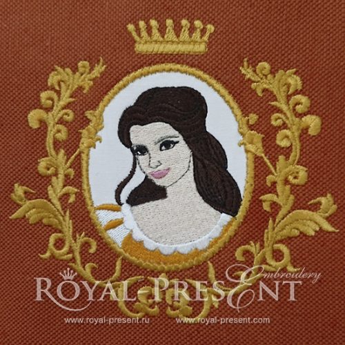 Machine Embroidery Design Princess Belle – 2 sizes| Royal Present ...