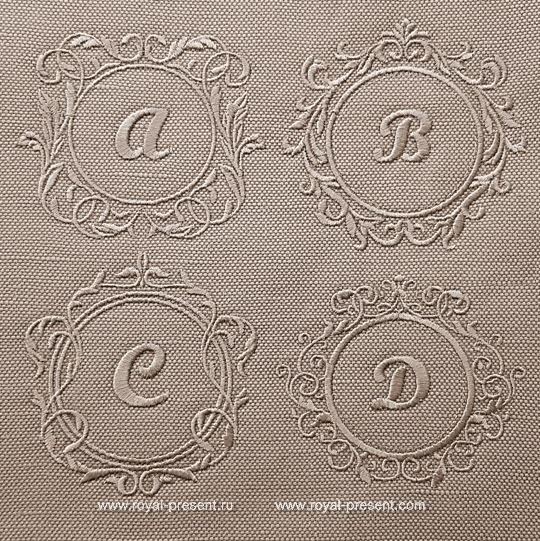 Set of Monogram Frame Machine Embroidery designs| Royal Present Embroidery