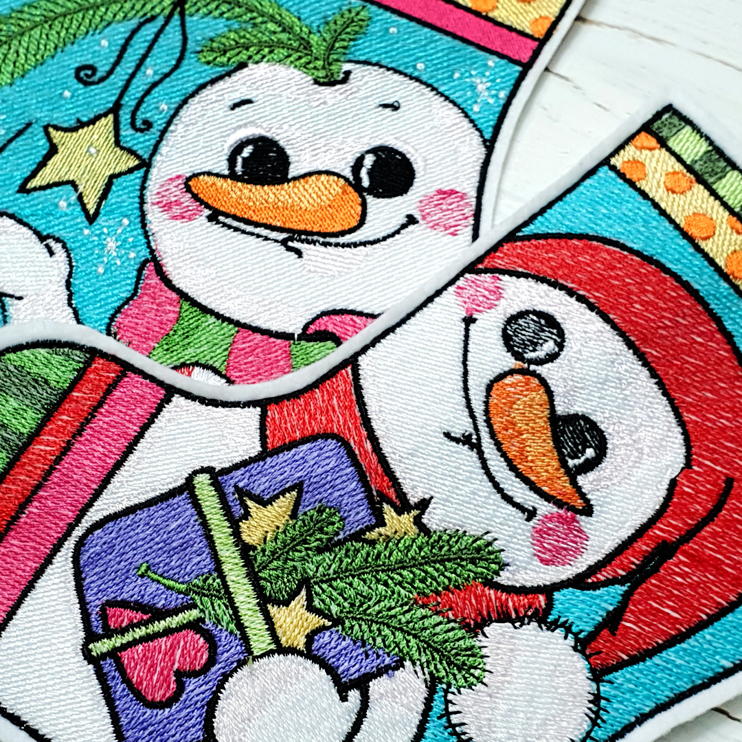 Snowmen embroidery design - Royal Present Embroidery