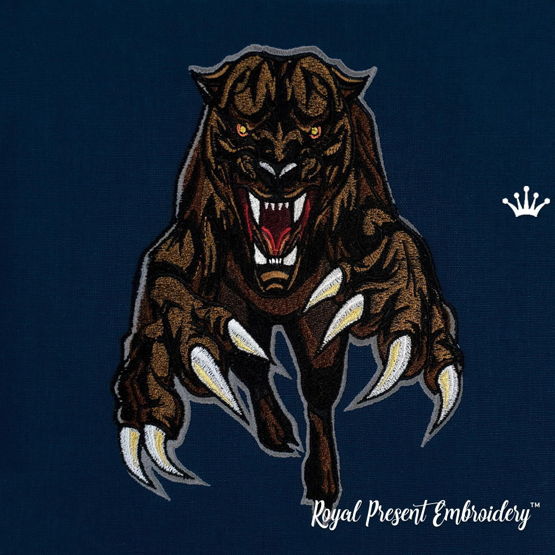 Furious Panther machine embroidery design - 4 sizes | Royal Present ...