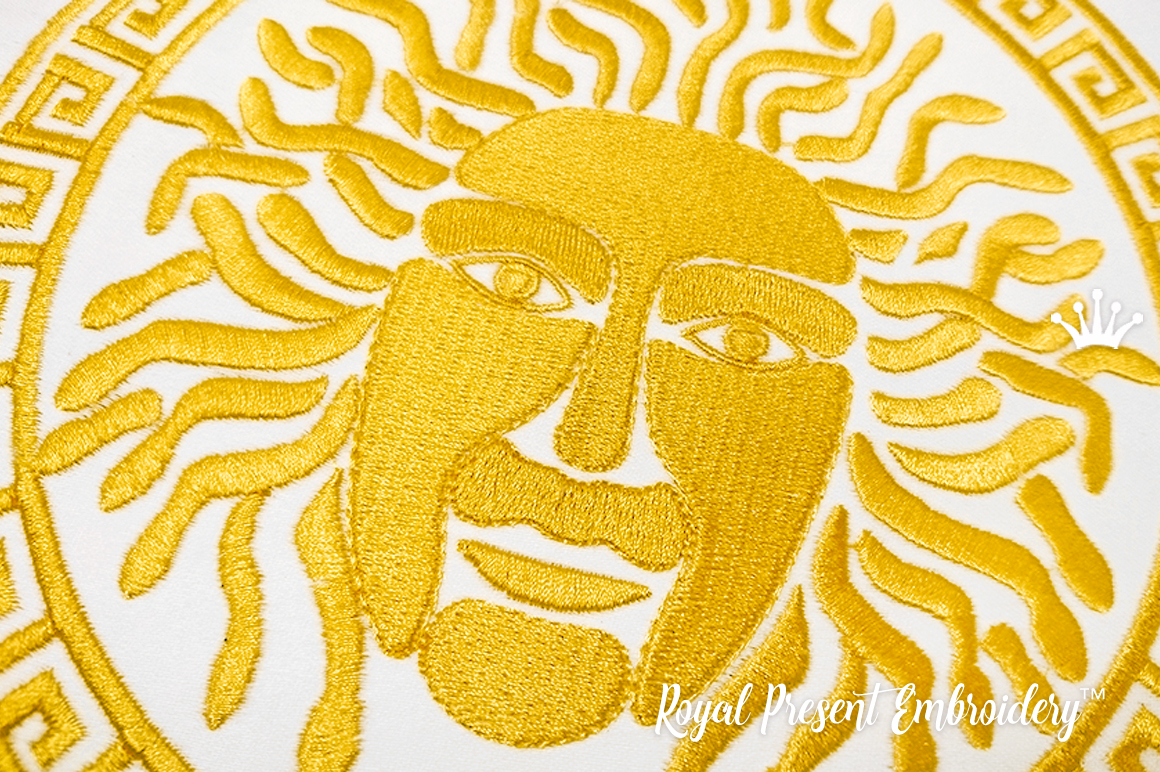 Machine Embroidery Design Medusa Gorgon | Royal Present Embroidery