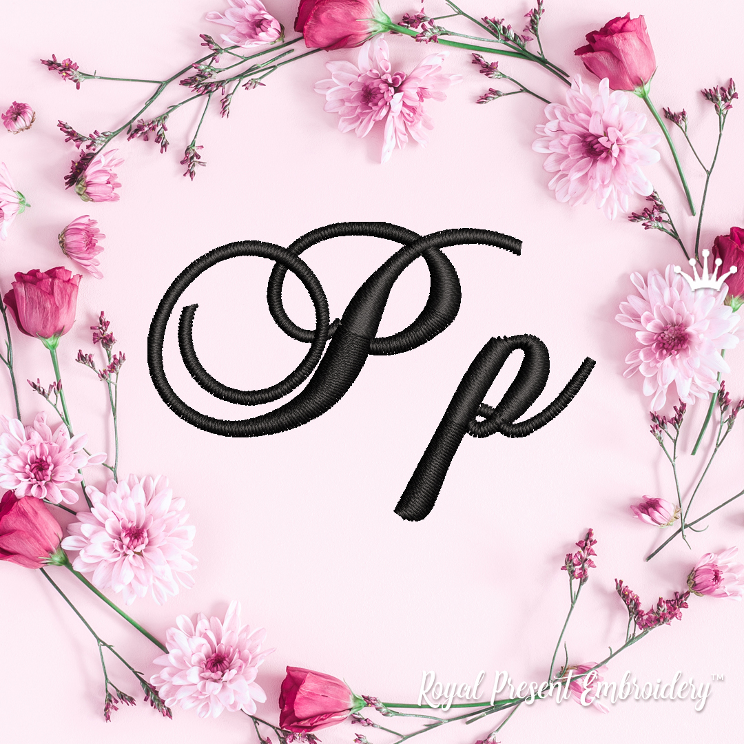 The letter P Machine embroidery designs | Royal Present Embroidery
