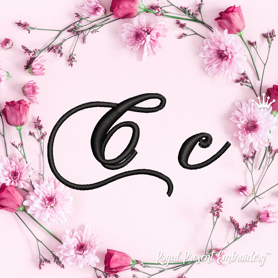 The letter C Machine embroidery designs | Royal Present Embroidery