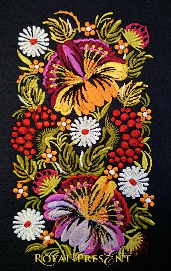 Petrykivka painting Russian folklore Machine Embroidery Design | Royal ...