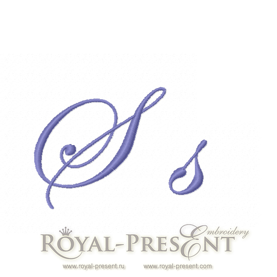 Machine embroidery design The letter S | Royal Present Embroidery