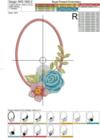 Flower Frame with Rose Machine Embroidery Design - 2 sizes | Royal ...