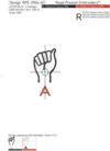 Sign language alphabet machine embroidery designs - 3 sizes | Royal ...