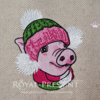 Christmas Pig Machine Embroidery Design - 5 sizes | Royal Present ...