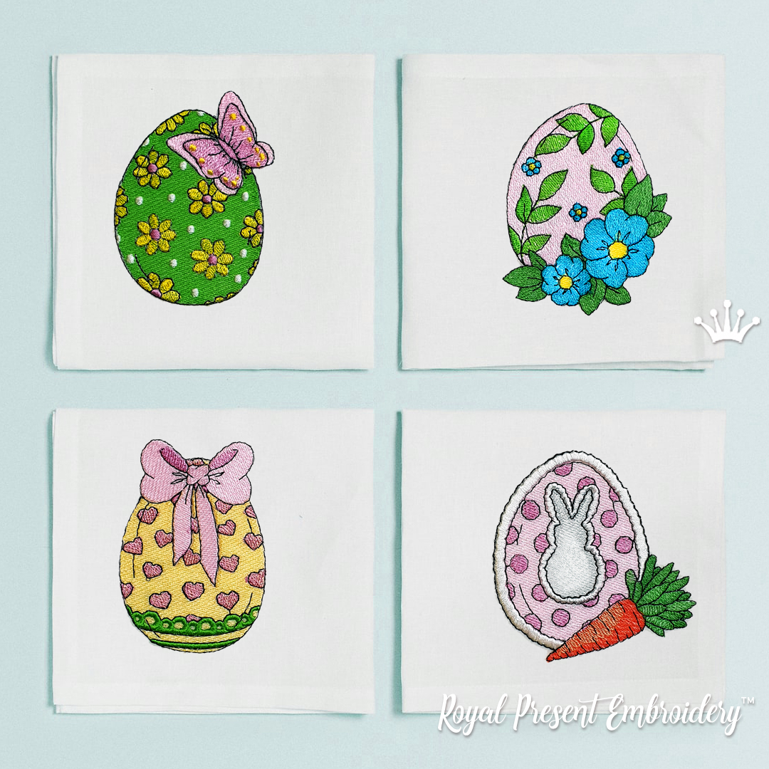 Easter eggs Set of Machine Embroidery Designs | Royal Present Embroidery